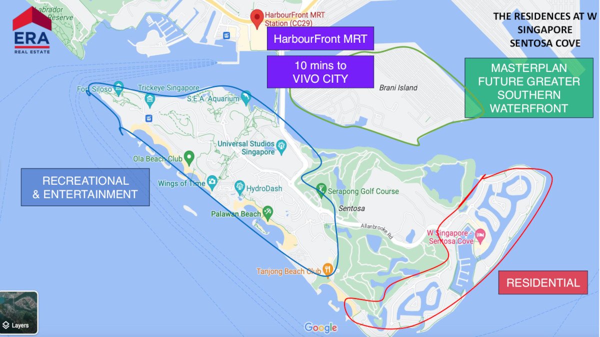 The Residences at W Sentosa Cove Location
