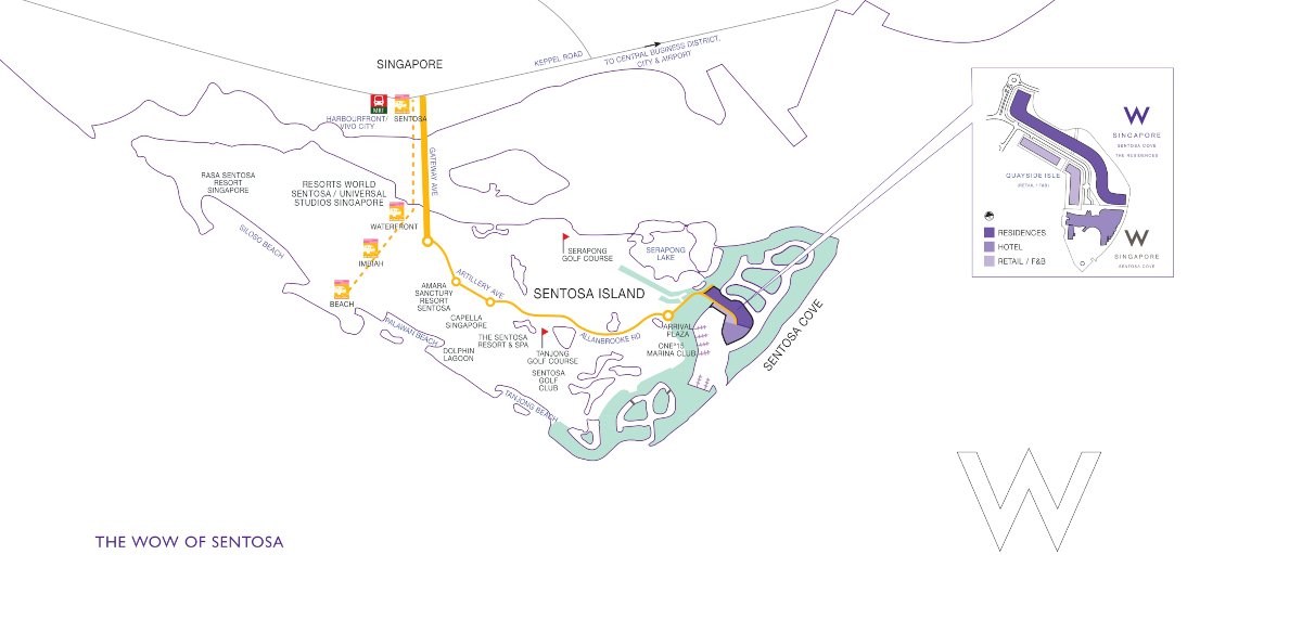 The Residences at W Sentosa Cove Location